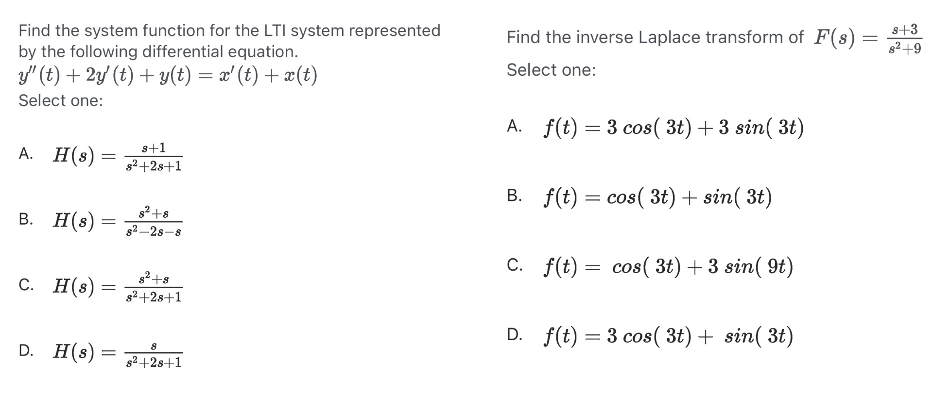 Find the system function for the LTI system | Chegg.com