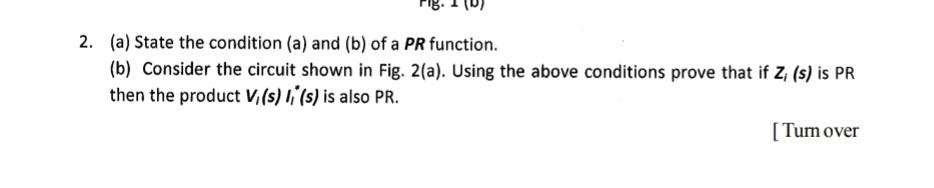 Solved 2. (a) State the condition (a) and (b) of a PR | Chegg.com