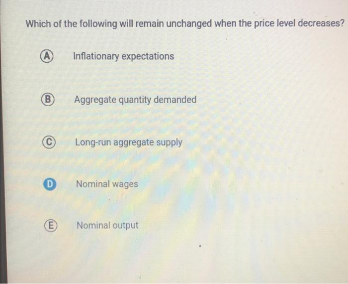 Solved Which of the following will remain unchanged when the | Chegg.com