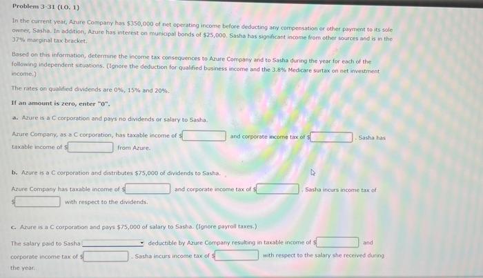 Solved Exercise 3-29 (Algorithmic) (LO. 3) Compute the | Chegg.com