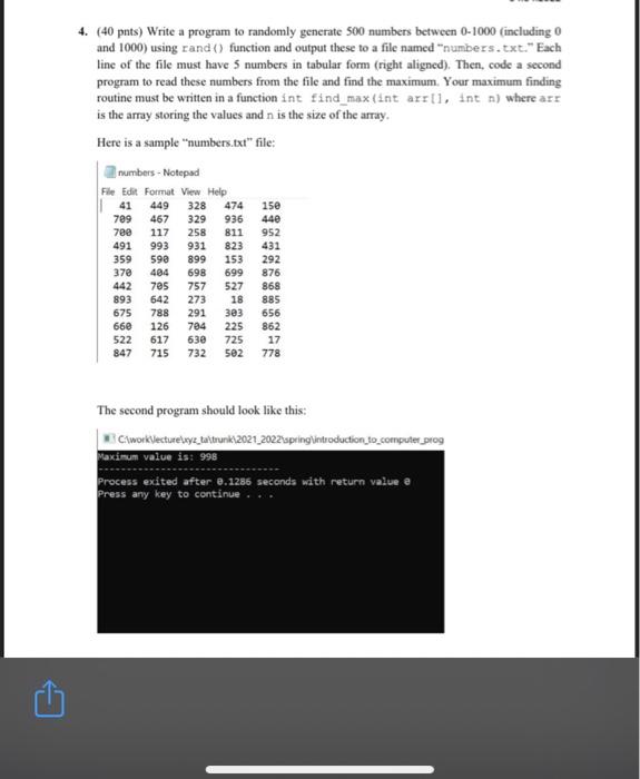 Solved 1. (20 pnts) We have an int array b of size 4 in main | Chegg.com