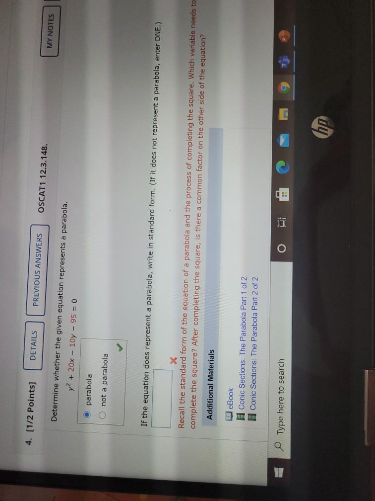 Solved 4. [1/2 points) DETAILS PREVIOUS ANSWERS OSCAT1 | Chegg.com Solved 4. [1/2 points) DETAILS PREVIOUS ANSWERS OSCAT1 | Chegg.com