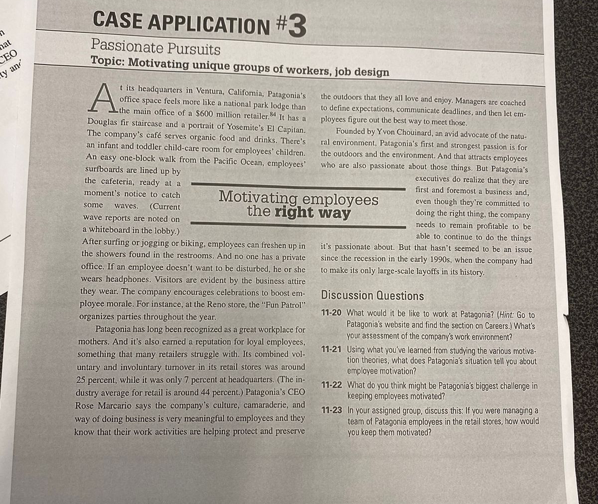 Solved CASE APPLICATION #3Passionate PursuitsTopic: | Chegg.com