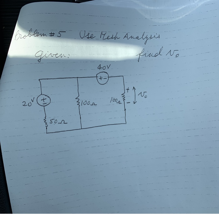 Solved Problem #1; Use Nodal Analysis given: - - - - - No | Chegg.com