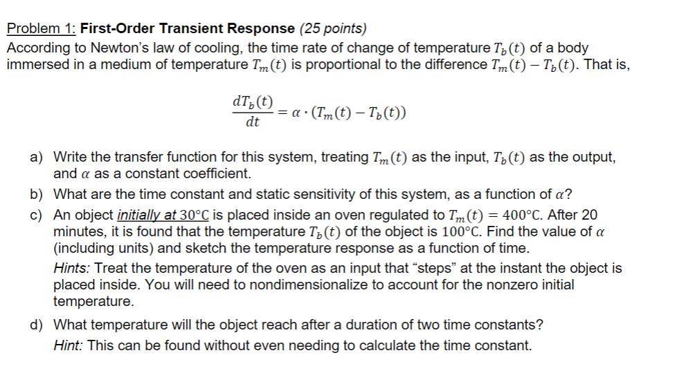 Solved Problem 1 First Order Transient Response 25