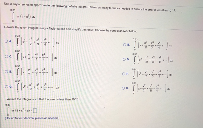 Solved Use a Taylor series to approximate the following | Chegg.com