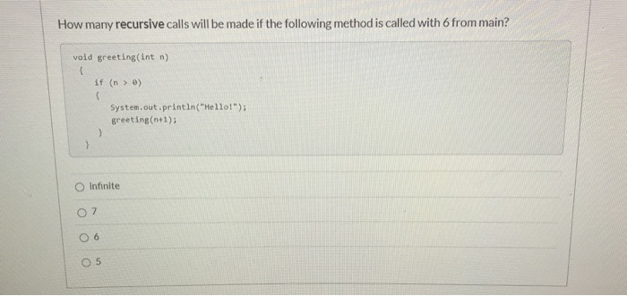 Solved How many recursive calls will be made if the | Chegg.com