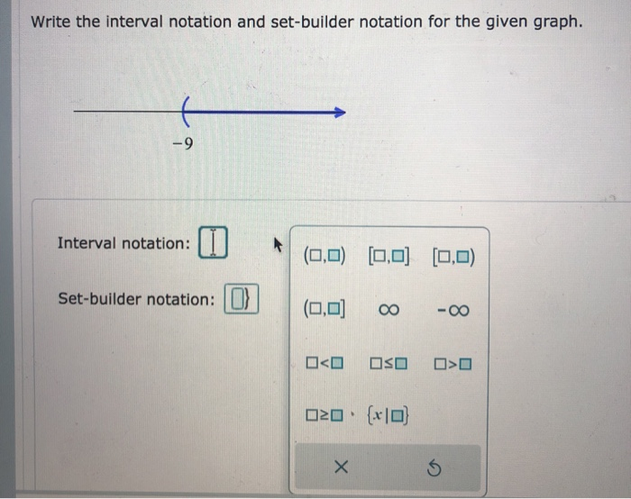 Solved Write the interval notation and set-builder notation | Chegg.com