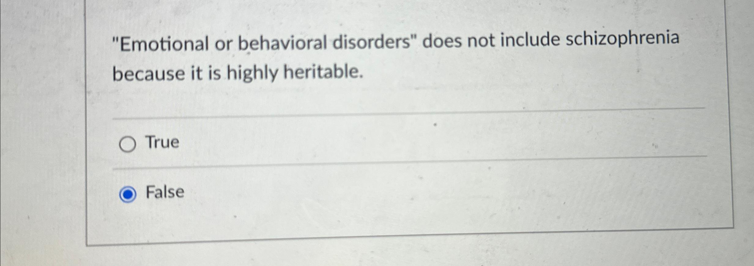 Solved "Emotional or behavioral disorders" does not include | Chegg.com
