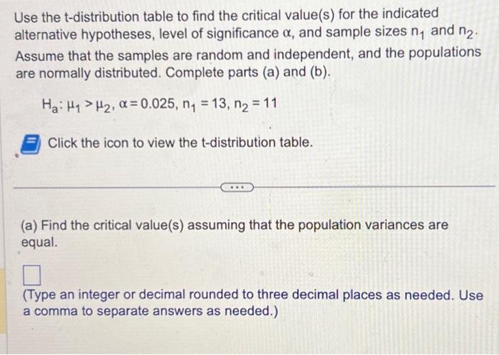 Solved please answer both parts! part a: find the critical | Chegg.com