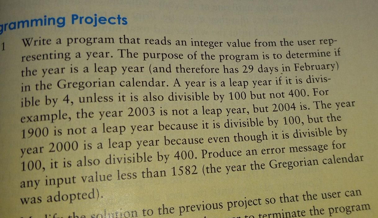 Solved 1 gramming Projects Write a program that reads an | Chegg.com