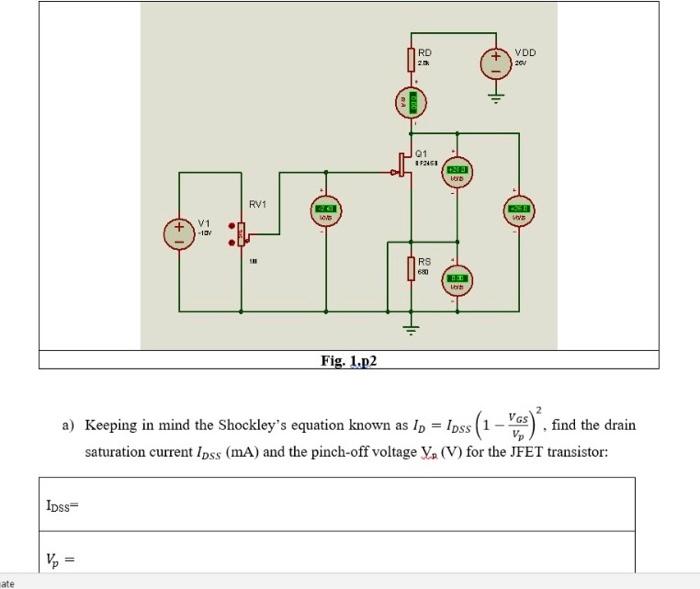 1 Dc Bias Of Common Source Circuit For The Amplifier