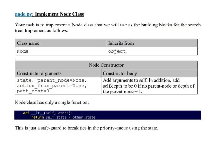 Solved node.py: Implement Node Class Your task is to | Chegg.com Solved node.py: Implement Node Class Your task is to | Chegg.com