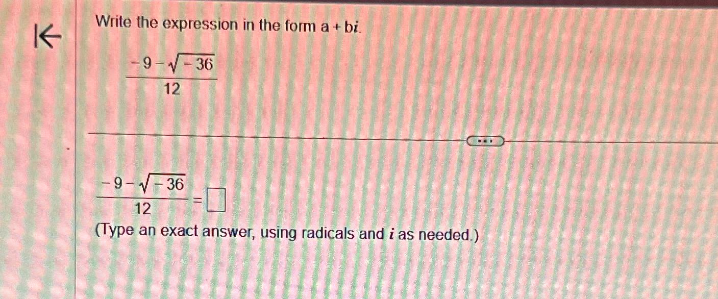 Solved Write the expression in the form | Chegg.com