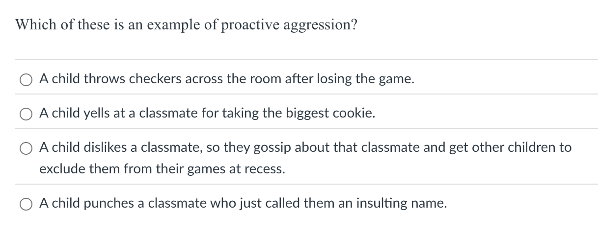 Solved Which of these is an example of proactive | Chegg.com