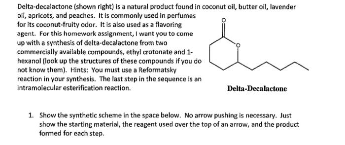 Solved Delta-decalactone (shown right) is a natural product | Chegg.com