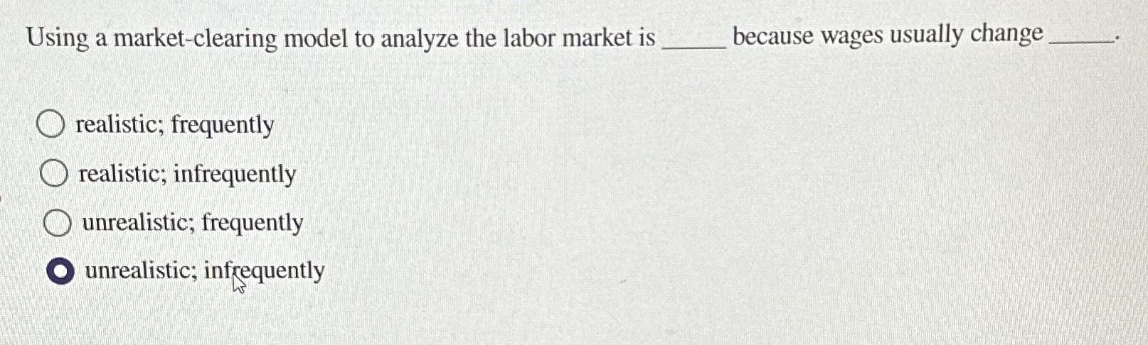 Solved Using a market-clearing model to analyze the labor | Chegg.com