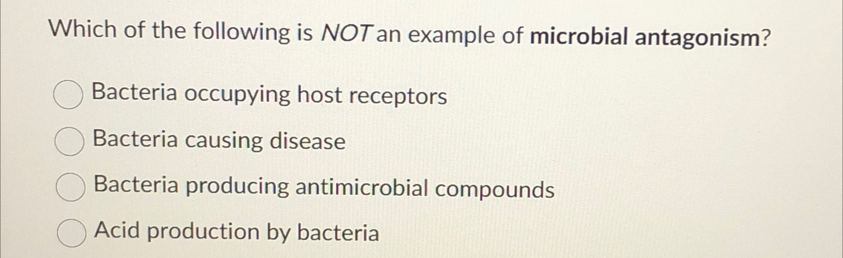Solved Which of the following is NOT an example of microbial | Chegg.com