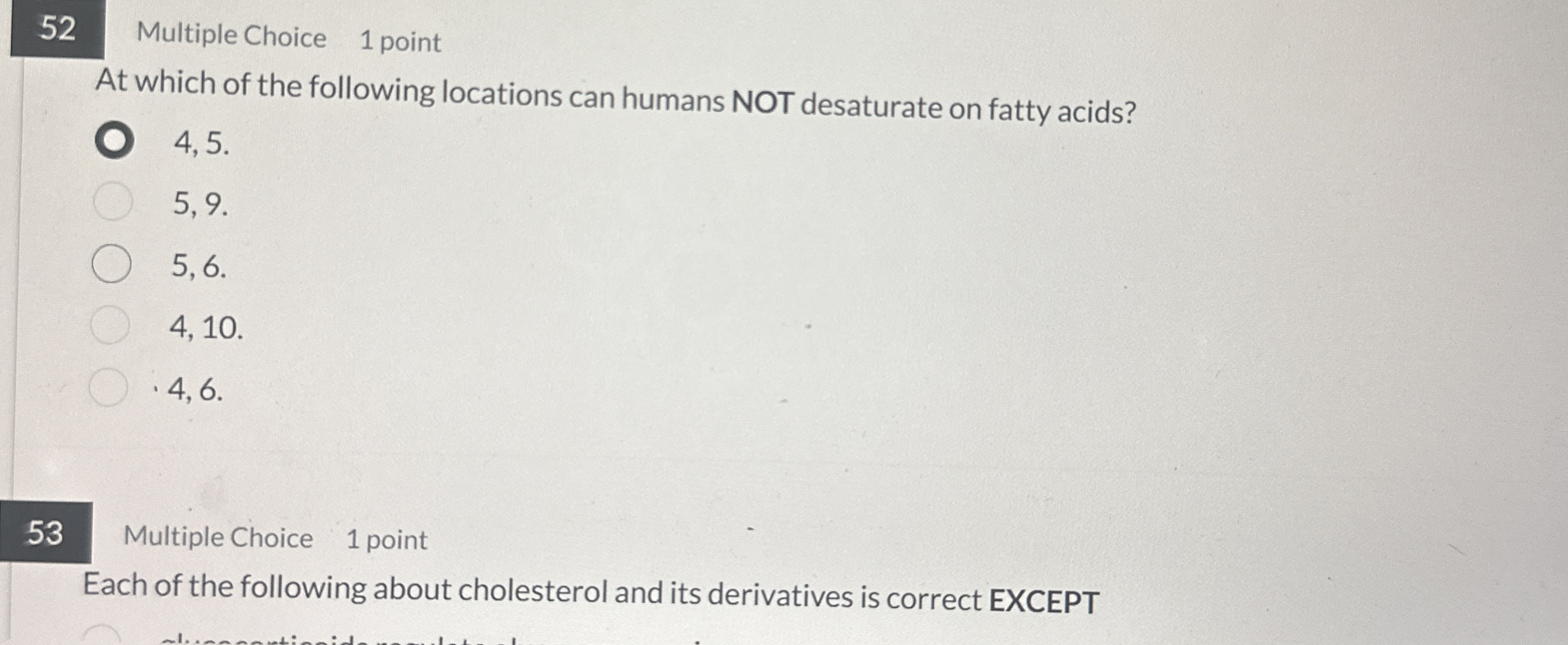 Solved 52Multiple Choice1 ﻿pointAt which of the following | Chegg.com