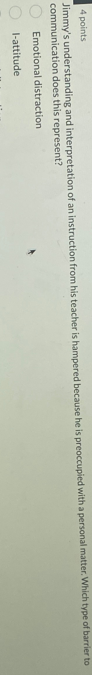 Solved 4 ﻿pointsJimmy's understanding and interpretation of | Chegg.com