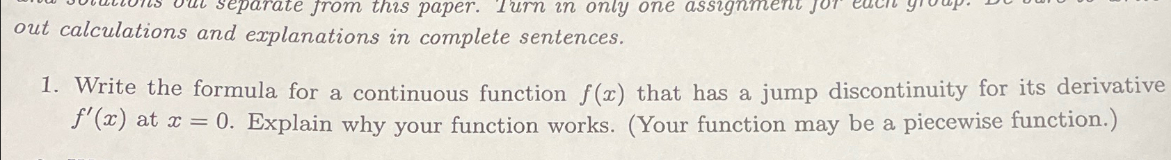 Solved Write the formula for a continuous function f(x) | Chegg.com