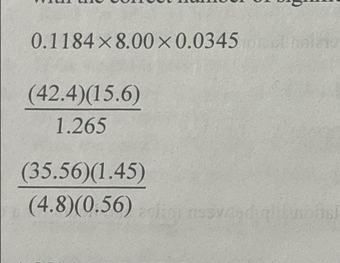 Solved 0.1184×8.00×0.0345(42.4)(15.6)1.265(35.56)(1.45)(4.8) | Chegg.com