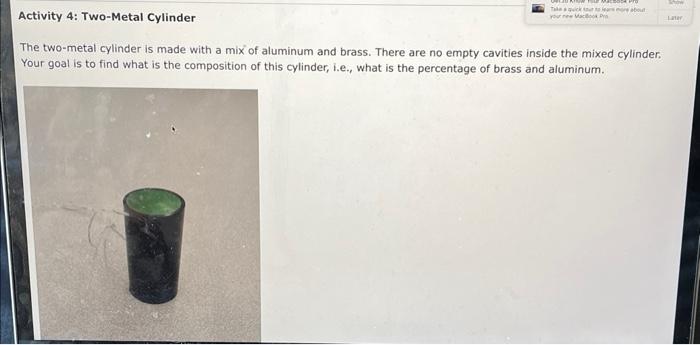 Solved Activity 3: Density of Glass In this activity, | Chegg.com