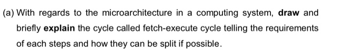 Solved (a) With regards to the microarchitecture in a | Chegg.com