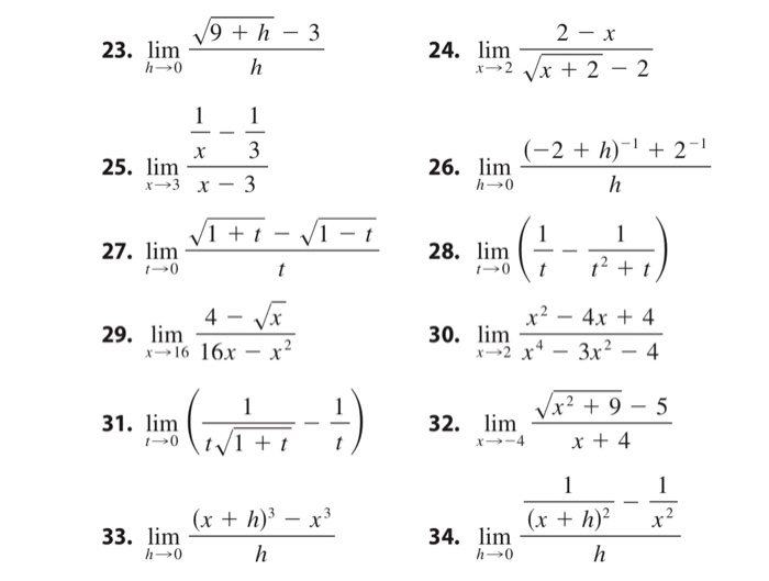 Solved 11-34 Evaluate the limit, if it exists. , . 11. lim | Chegg.com