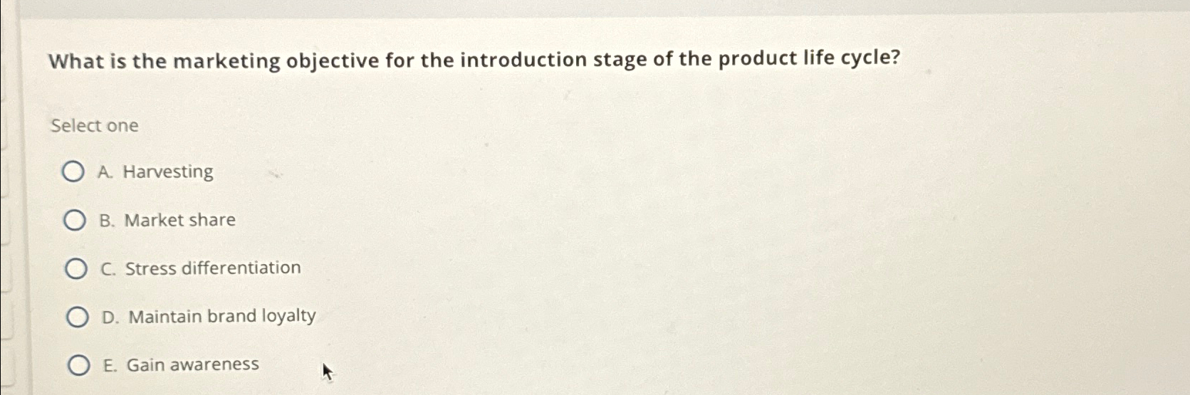 Solved What is the marketing objective for the introduction | Chegg.com
