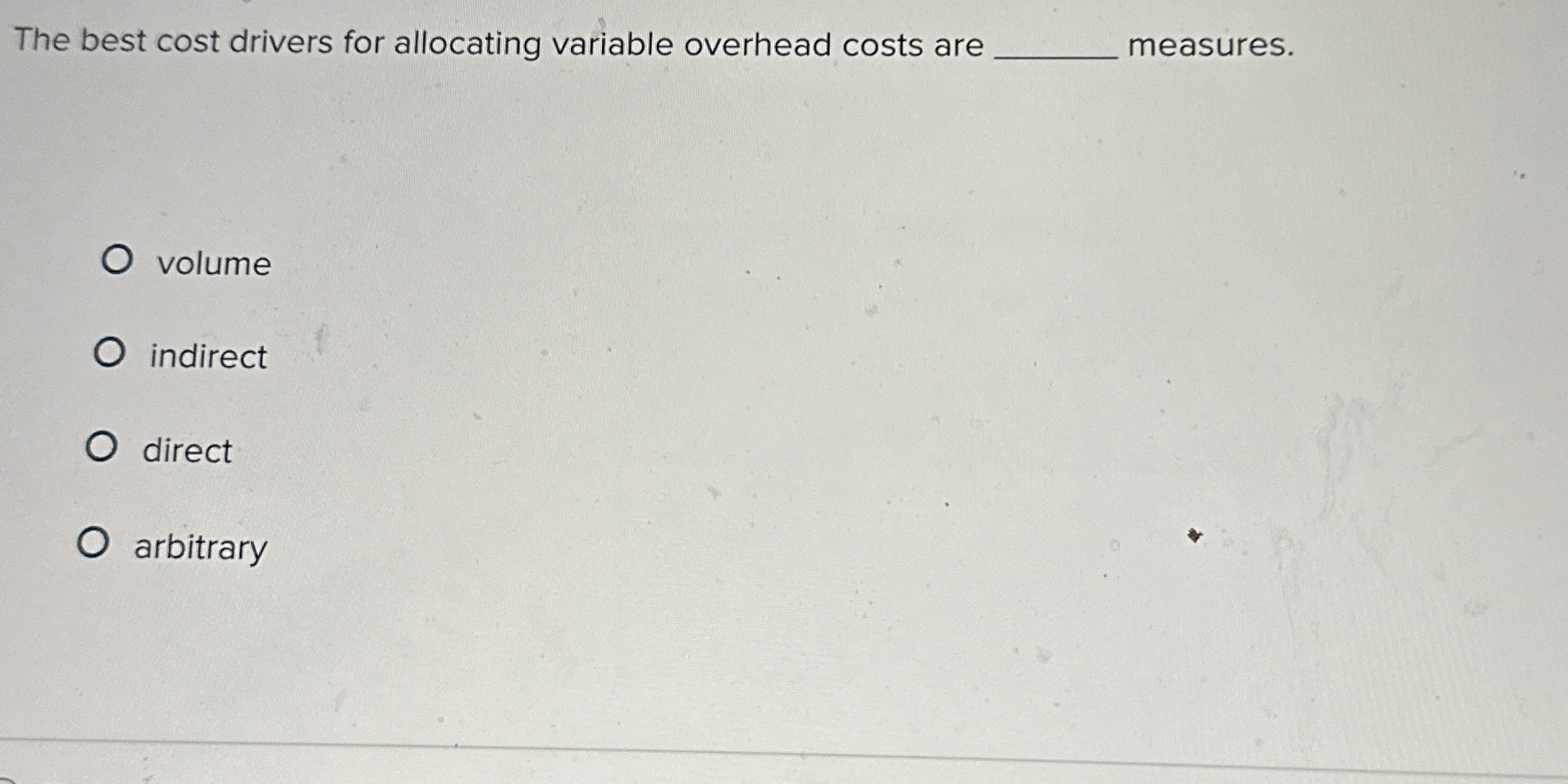 Solved The best cost drivers for allocating variable | Chegg.com