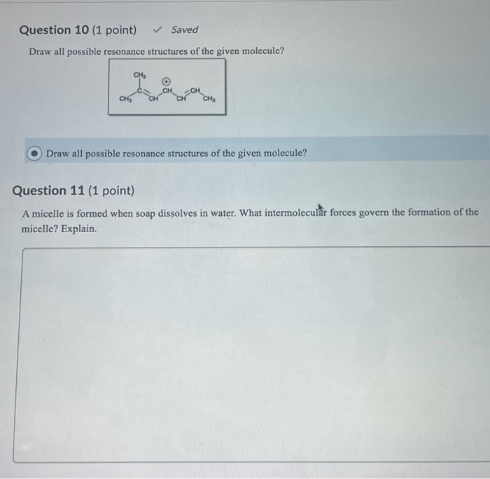 Solved Draw all possible resonance structures of the given | Chegg.com