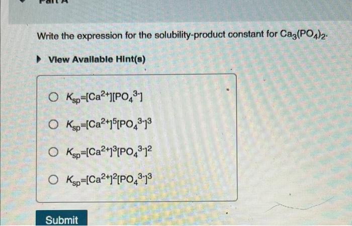Solved Write the expression for the solubility-product | Chegg.com