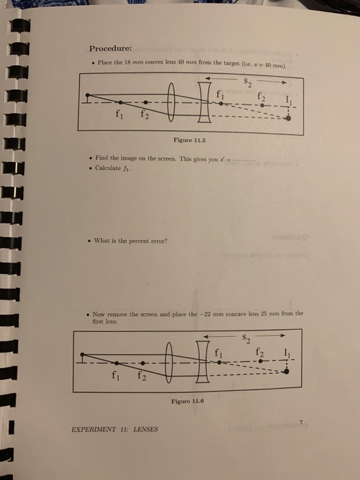Solved Pre-Lab Assignment 11 Lenses 1. Complete the | Chegg.com
