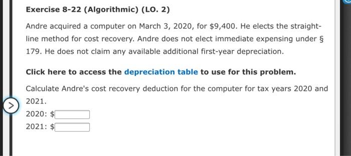 Solved Exercise 8-28 (Algorithmic) (LO. 8) Jebali Company | Chegg.com