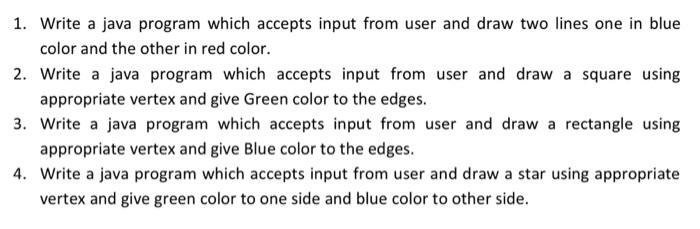 Solved 1. Write a java program which accepts input from user | Chegg.com