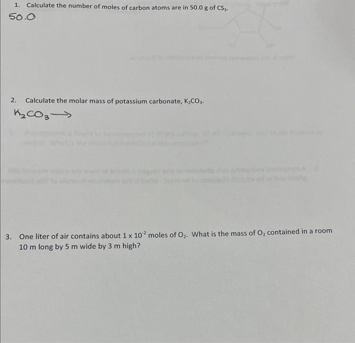 Solved 1. Calculate the number of moles of carbon atoms are | Chegg.com Solved 1. Calculate the number of moles of carbon atoms are | Chegg.com