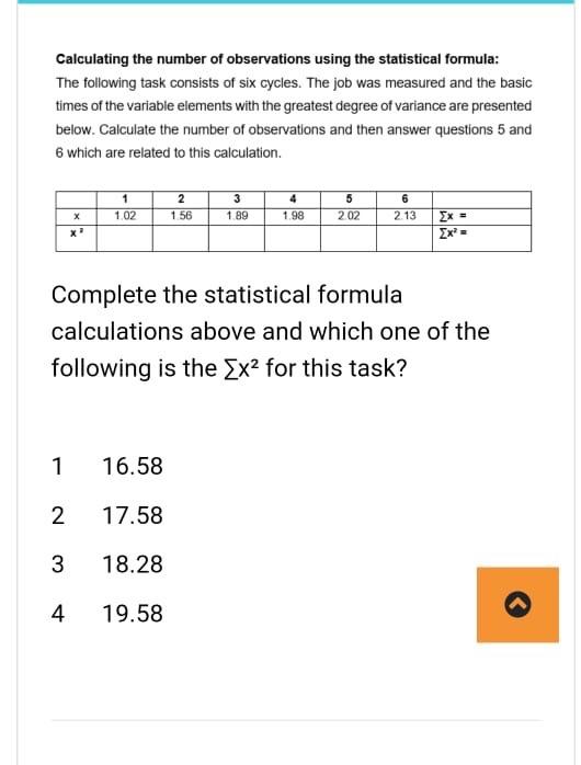 Calculating the number of observations using the | Chegg.com