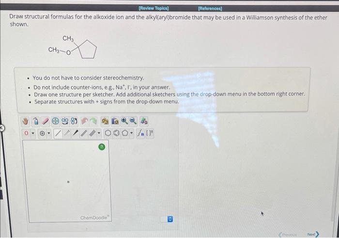 Solved Draw structural formulas for the alkoxide ion and the | Chegg.com