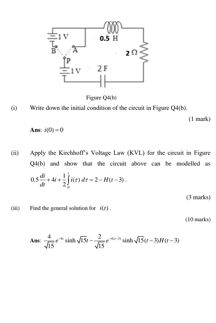 Solved Figure Q4(b)circuit in series has two identical | Chegg.com