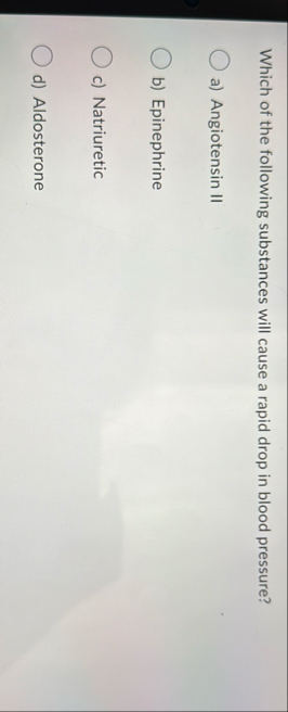 Solved Which of the following substances will cause a rapid | Chegg.com