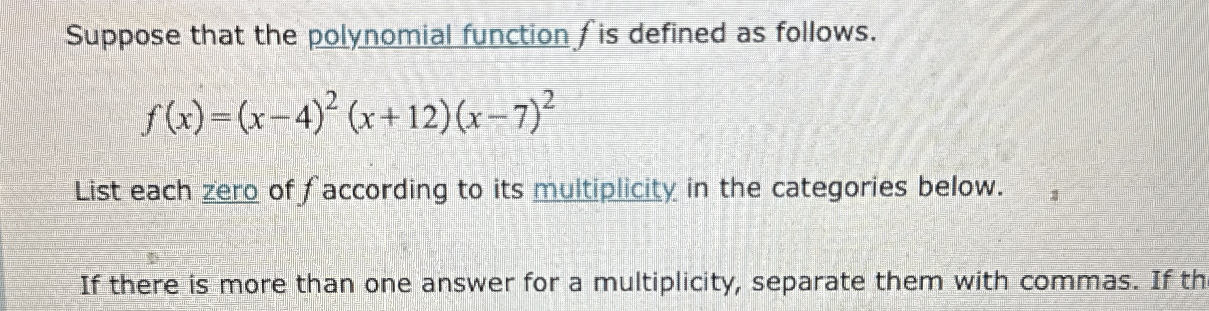 Solved 8Suppose that the polynomial function f ﻿is defined | Chegg.com