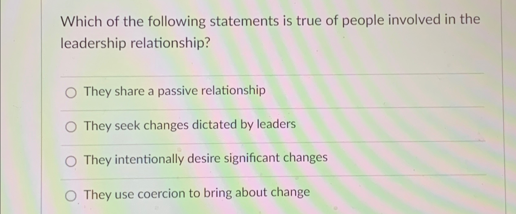 Solved Which of the following statements is true of people | Chegg.com