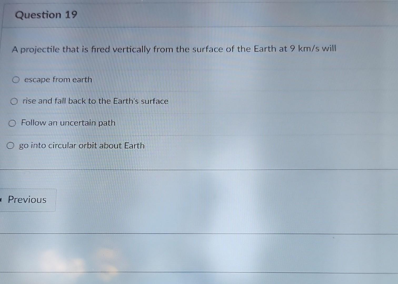 Solved a projectile that is fired vertically from the | Chegg.com