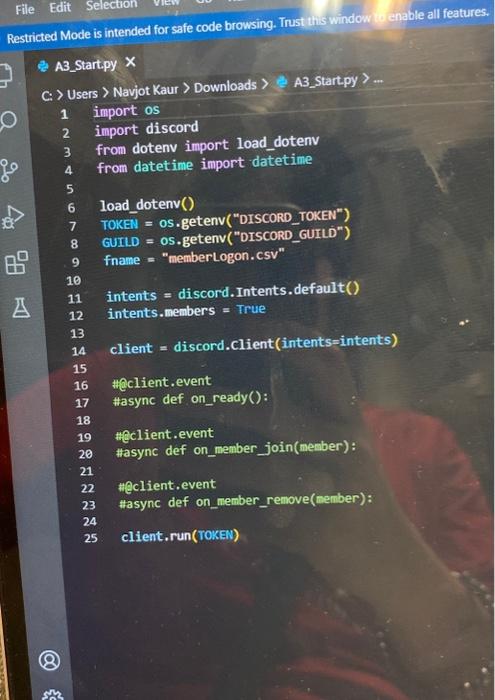 Solved The goal of this assignment is to create a Discord | Chegg.com