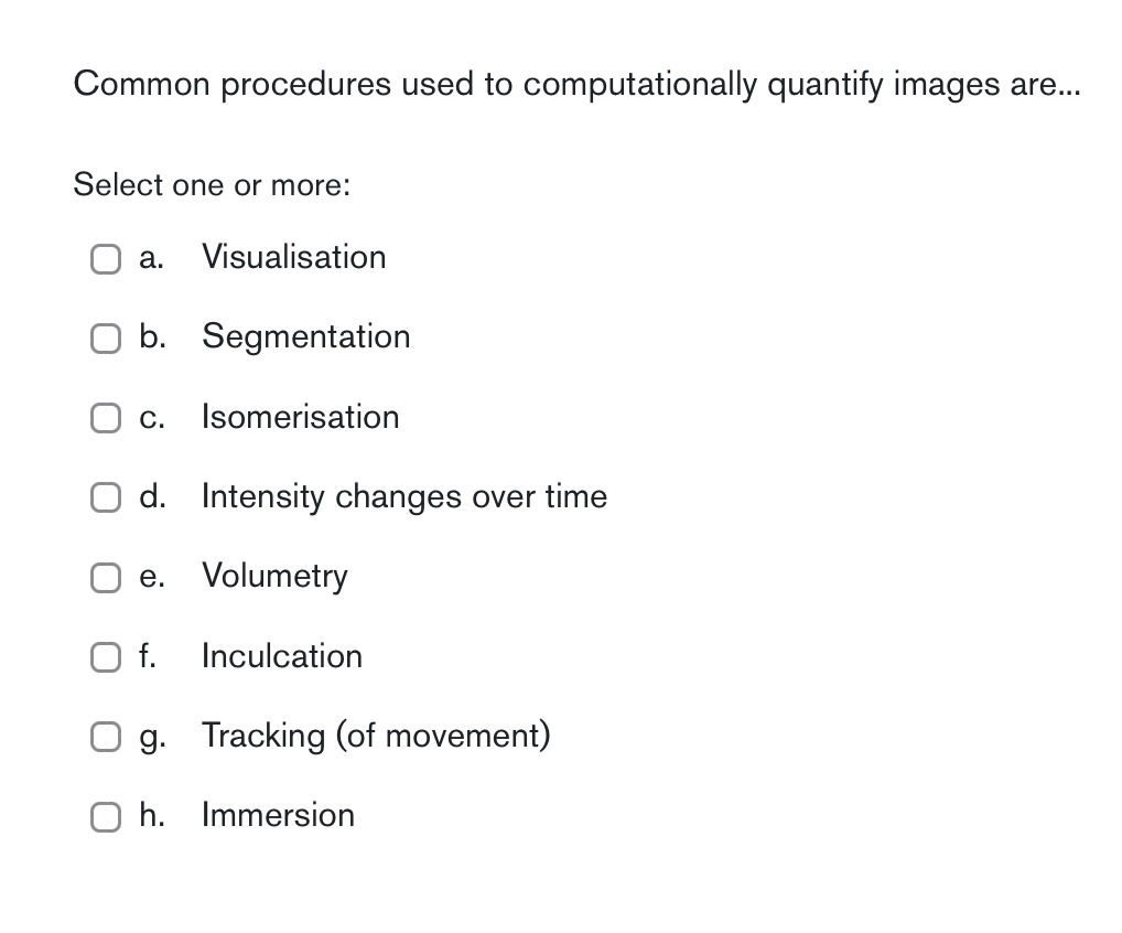 Solved Common procedures used to computationally quantify | Chegg.com