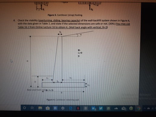 Solved Check the stability (overturning, sliding, bearing | Chegg.com