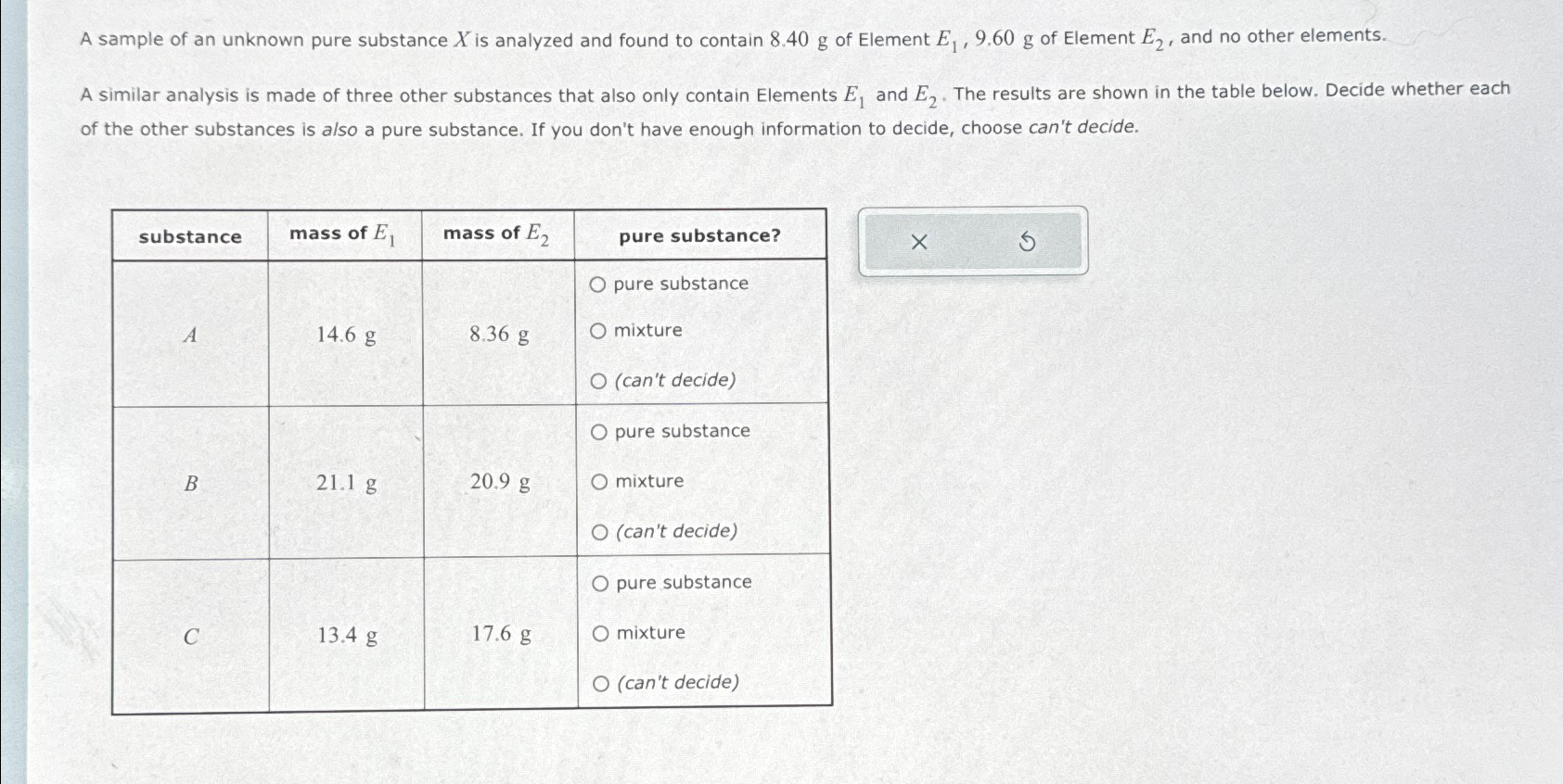 Solved A sample of an unknown pure substance x ﻿is analyzed | Chegg.com