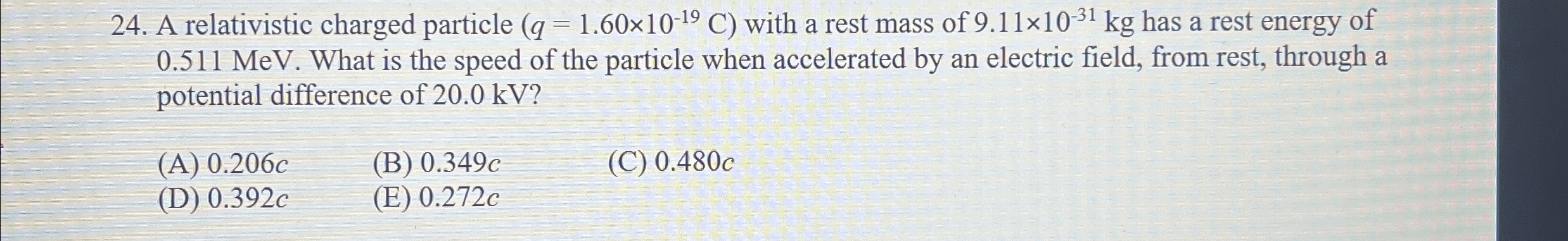 Solved A relativistic charged particle | Chegg.com