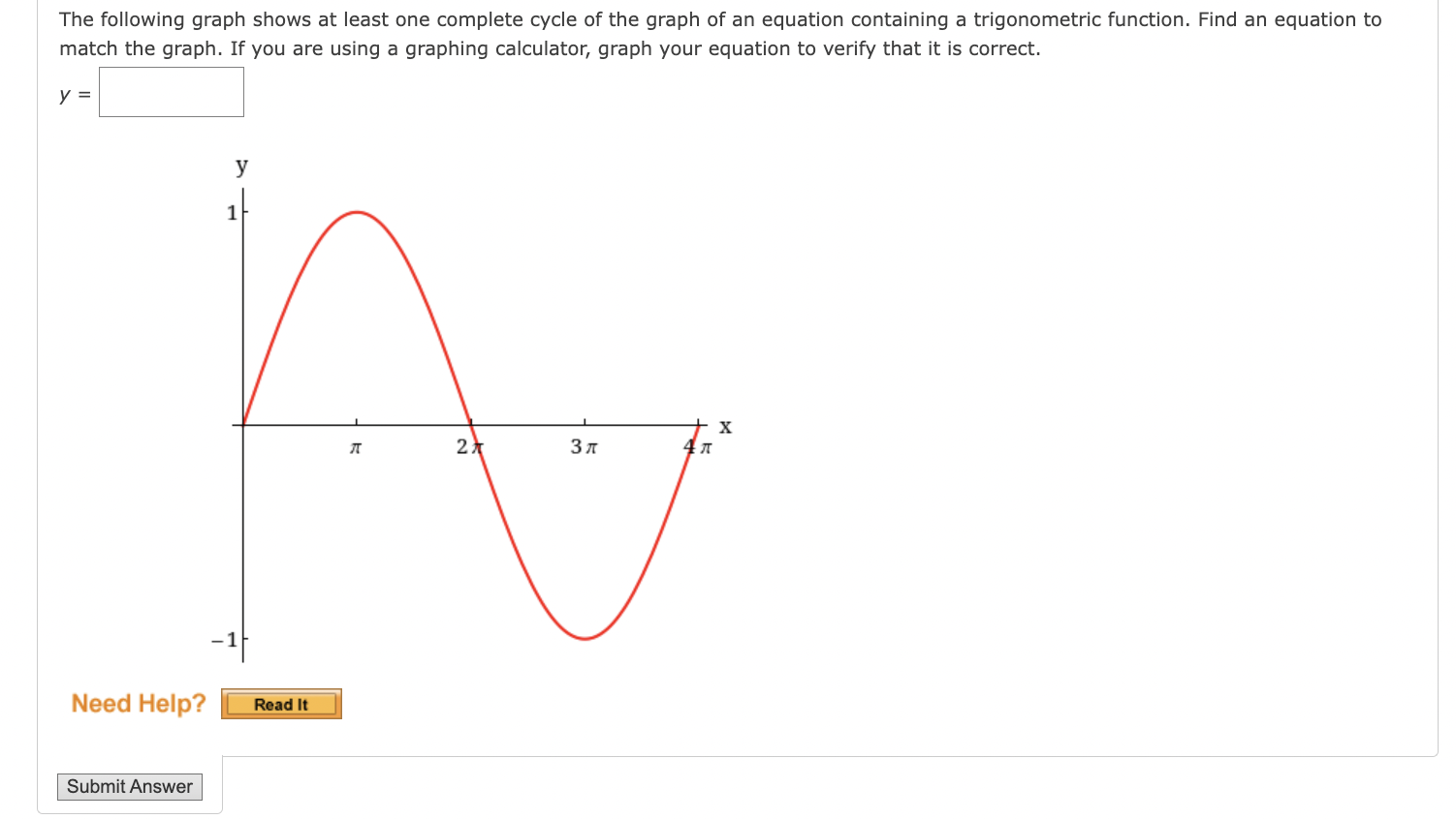 Solved The following graph shows at least one complete cycle | Chegg.com